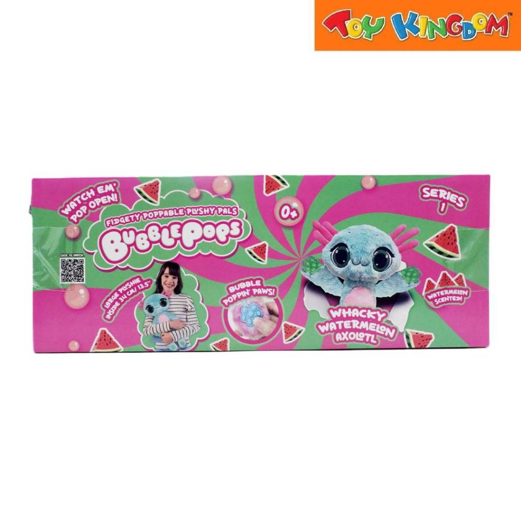 Bubble Pops Series 1 Whacky Watermelon Axolotl Fidgety Poppable Plushy ...