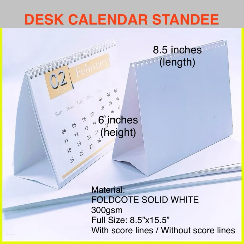 10pcs 25pcs Desk Calendar Standee for A5 Size Foldcote Solid White ...