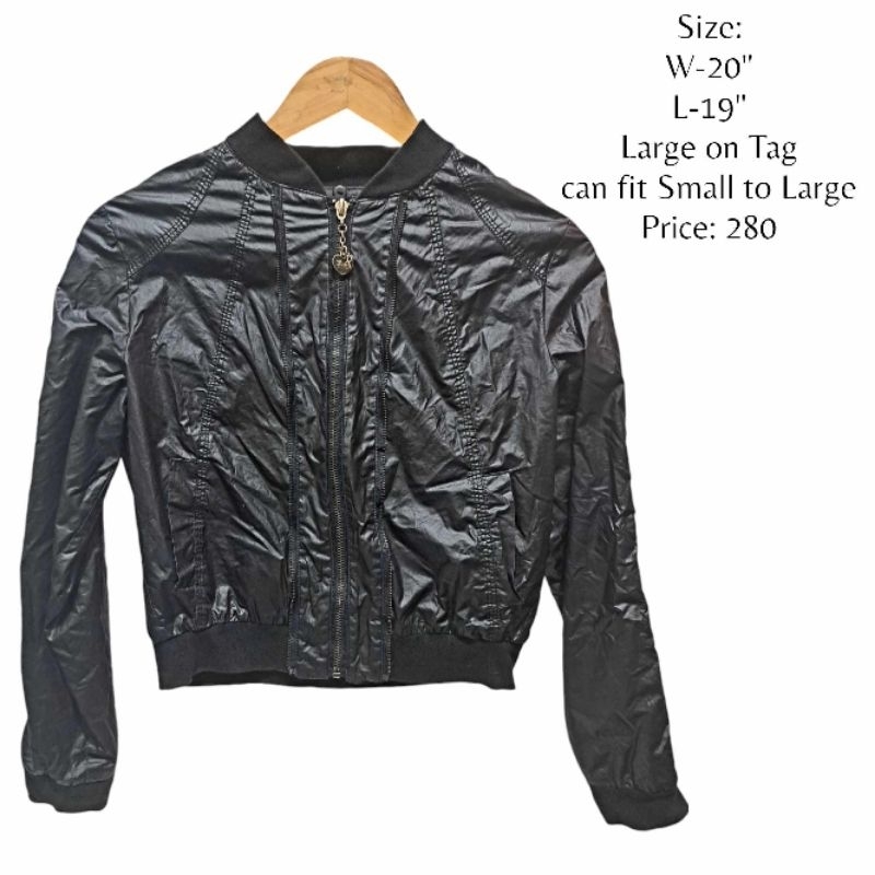 SEMI CROPTOP LEATHER JACKET | Shopee Philippines
