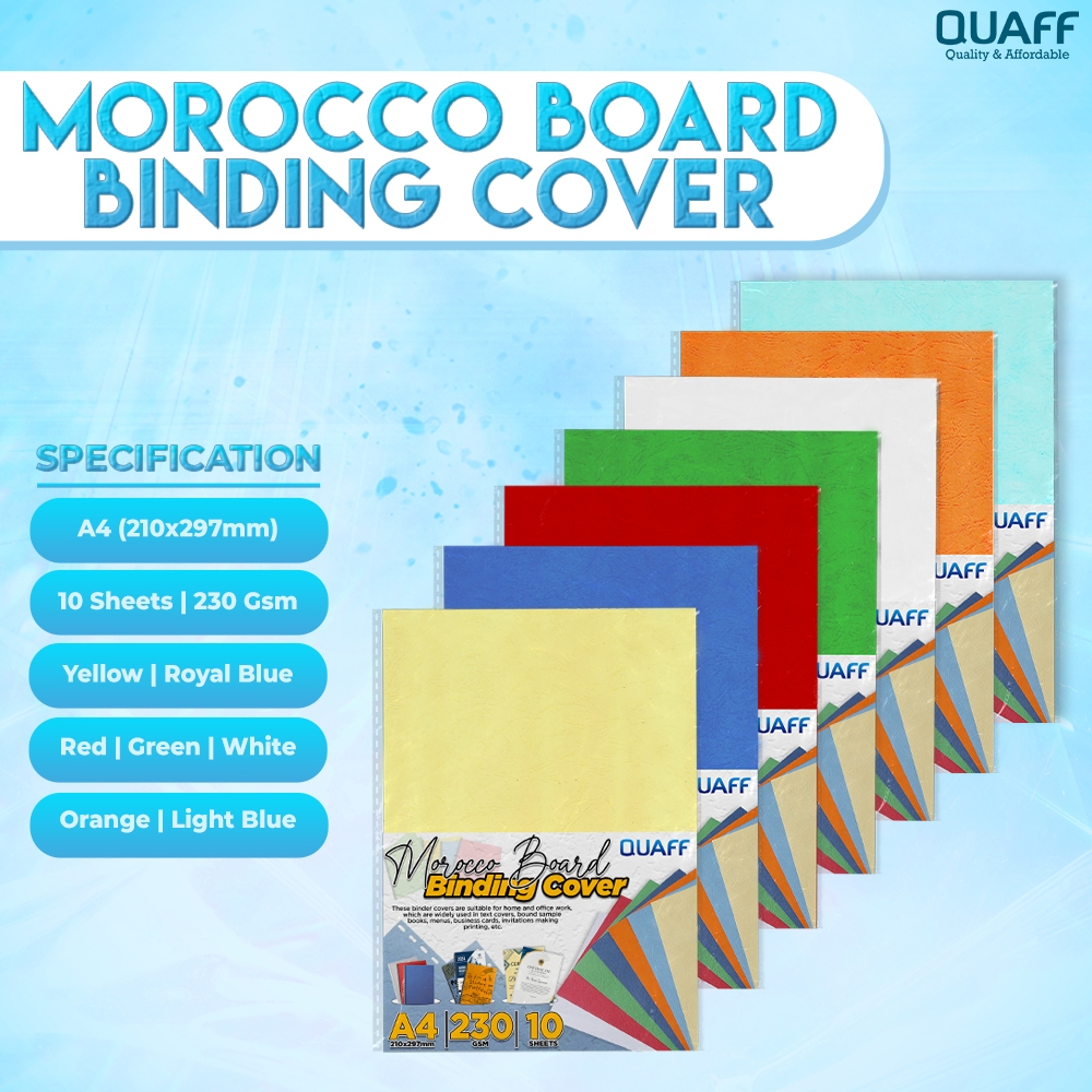 Morocco Board Binding Cover A4 Size Textured Board (10sheets) | Shopee ...