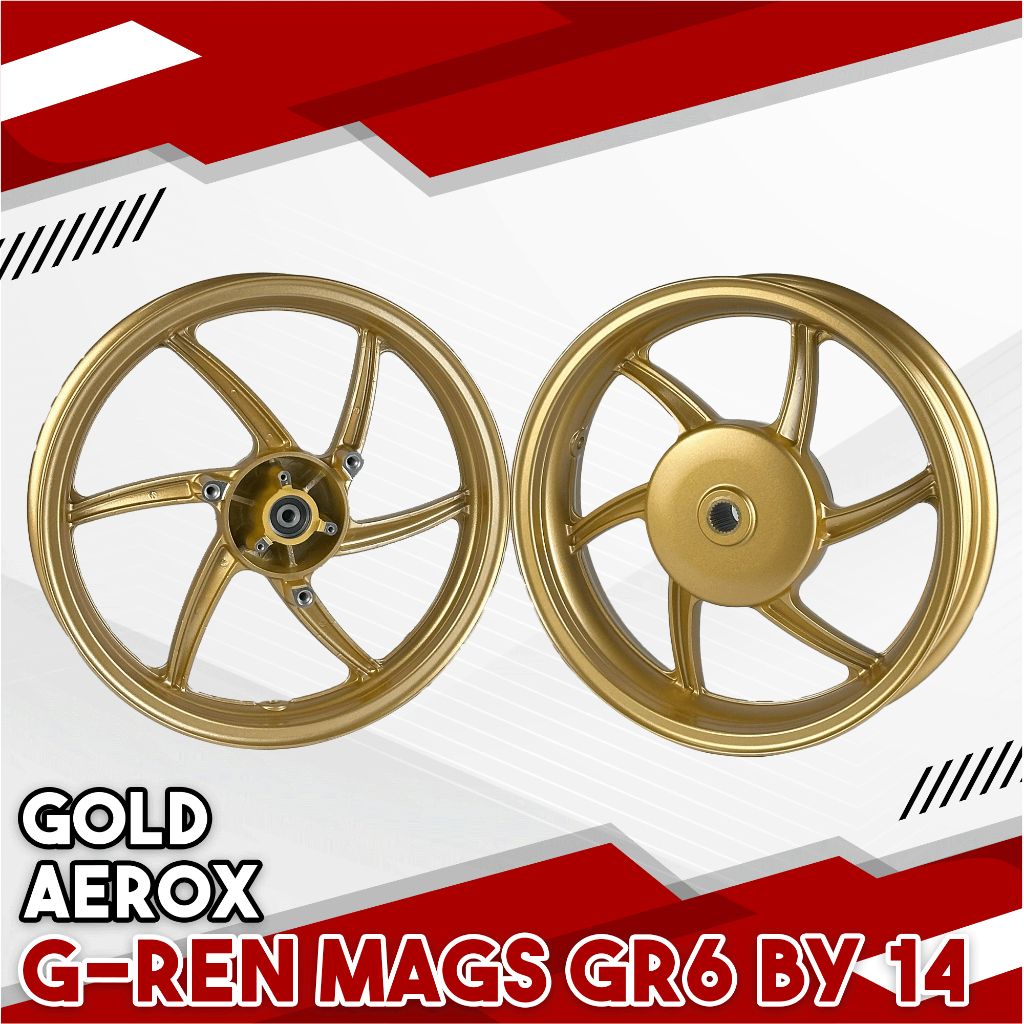 G-REN MAGS GR6 BY 14 AEROX GOLD | Shopee Philippines
