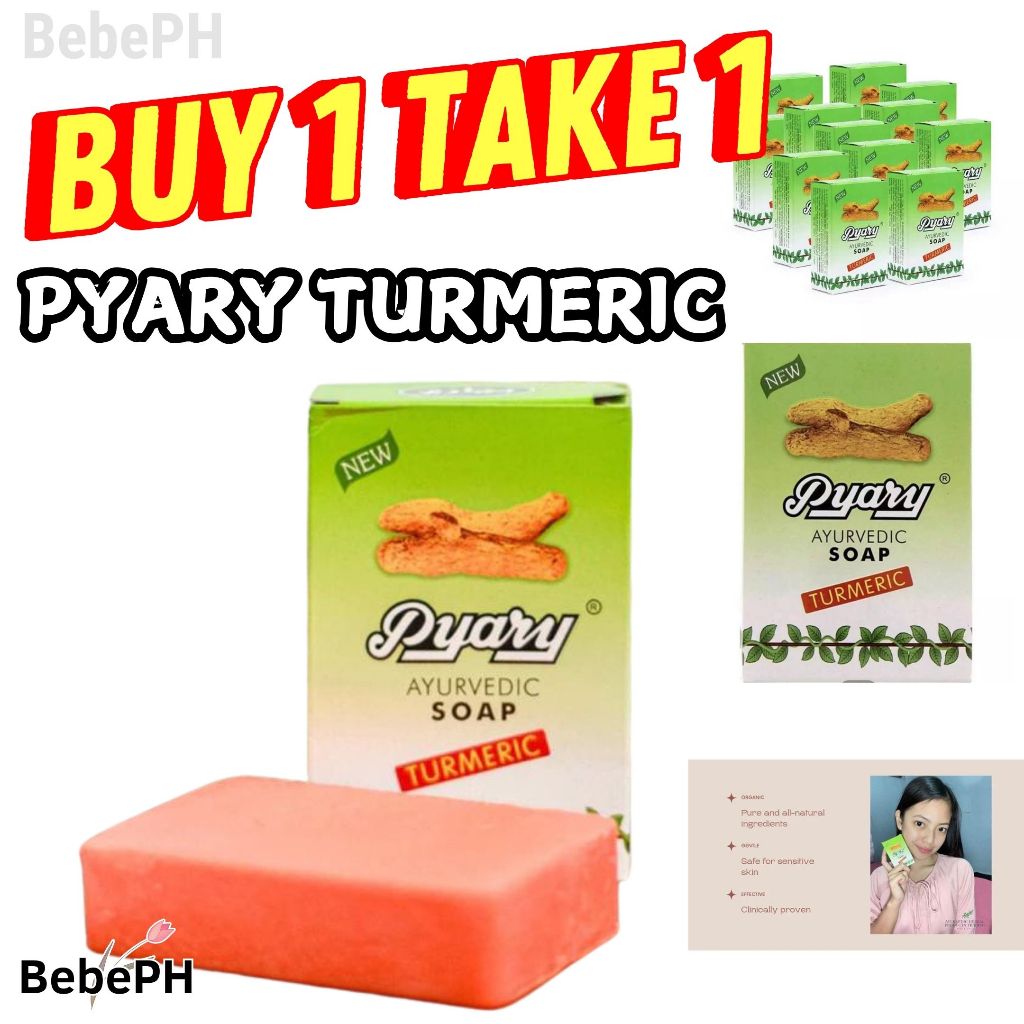 bebe.ph [BUY 1 TAKE 1] Pyary Turmeric Soap 75g Whitening soap (ORIGINAL ...