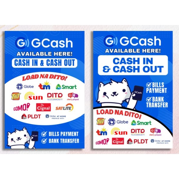 Signage! Hanging Gcash Load Na Dito Signage Sintra A4 size | Shopee ...
