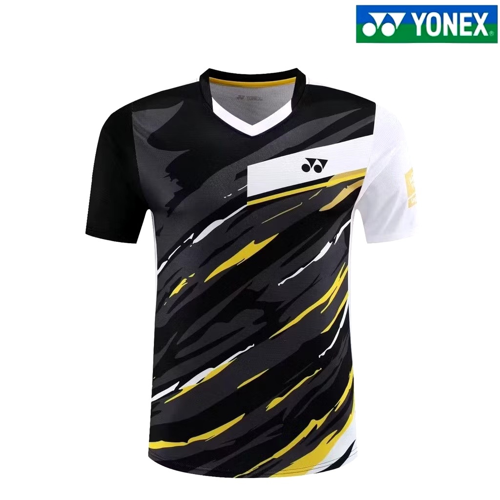 Yonex badminton suits men's tops short-sleeved quick-drying breathable ...