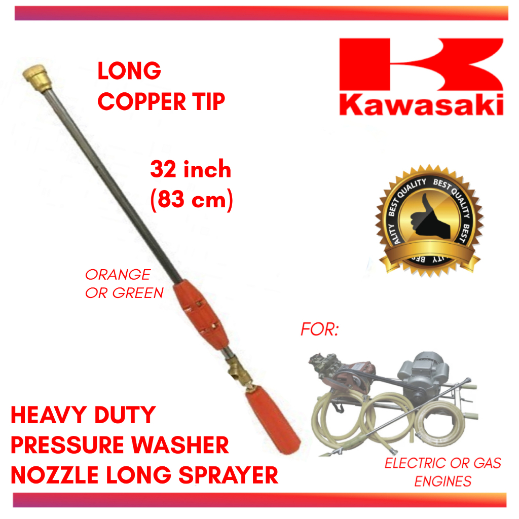 KAWASAKI Japan BRASS Long Straight Gun Power Sprayer Nozzle Spray for ...