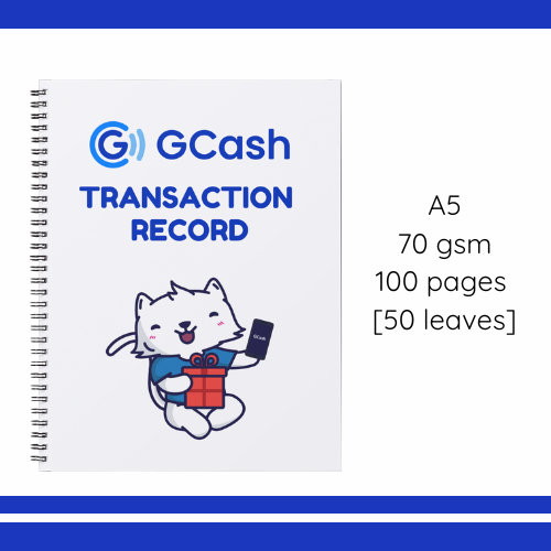 [PK] Gcash Transaction Record Notebook 100 pages [50 leaves] A5 size ...