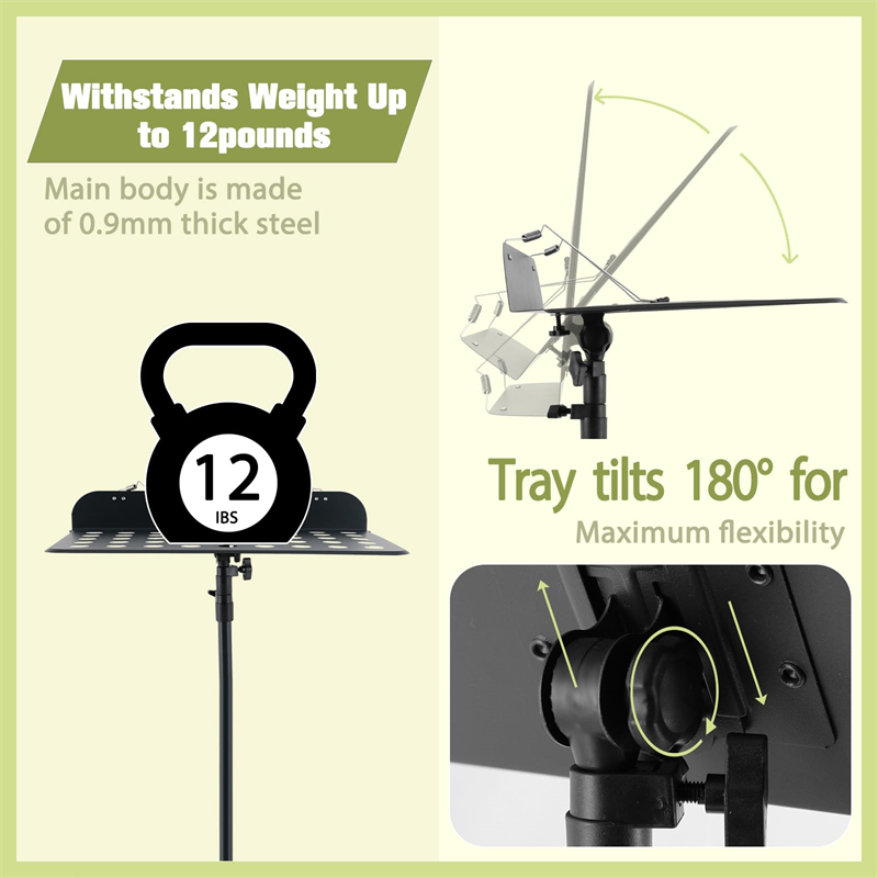 Portable Music Sheet Stand Lyrics Stand Heavy Duty Music Accessories ...