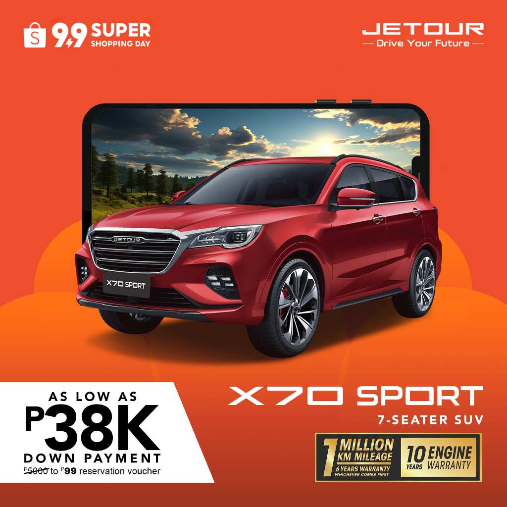 JETOUR X70 Sport (7-Seater SUV) Reservation Voucher | Shopee Philippines