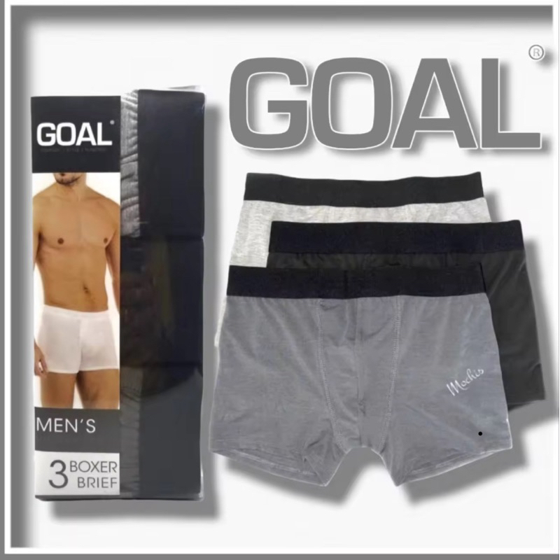 ORIGINAL 3PCS GOAL BOXER BRIEFS FOR MEN. | Shopee Philippines