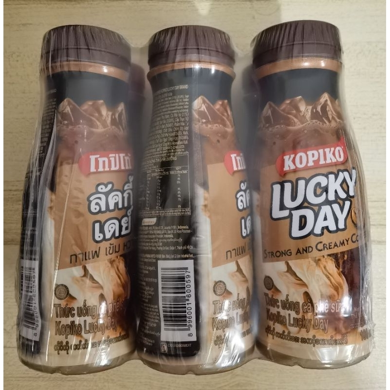 Kopiko Lucky Day Strong & Creamy Ready-to-Drink Coffee 180mL (6pcs Pack ...