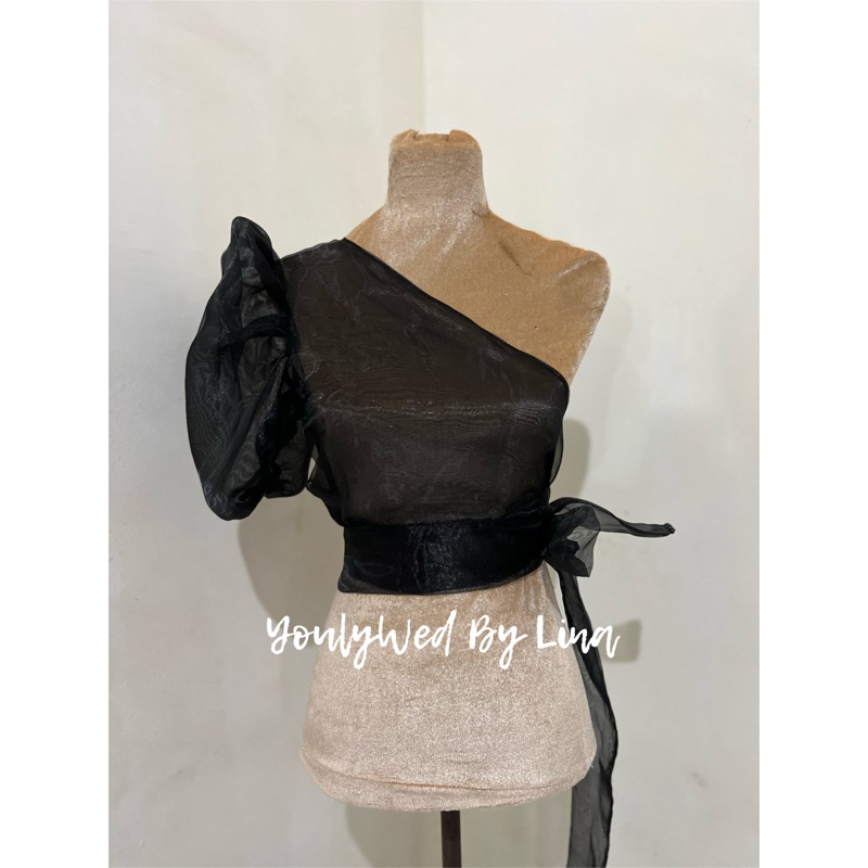 Modern Filipiniana Top One side Venus Cut | Shopee Philippines
