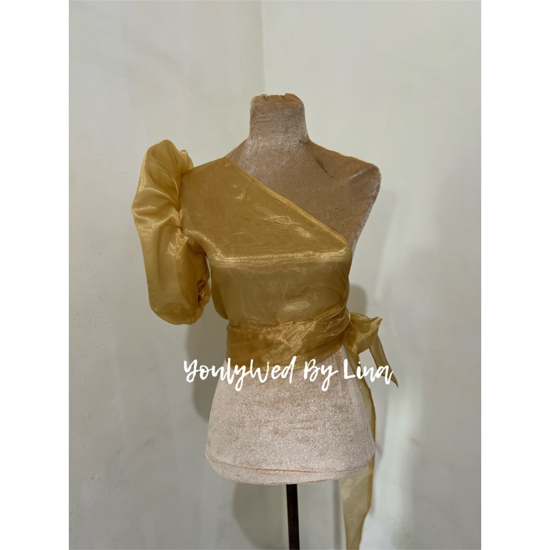 Modern Filipiniana Top One side Venus Cut | Shopee Philippines