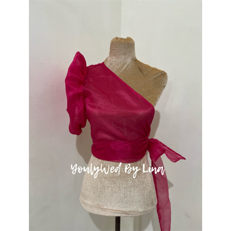 Modern Filipiniana Top One side Venus Cut | Shopee Philippines