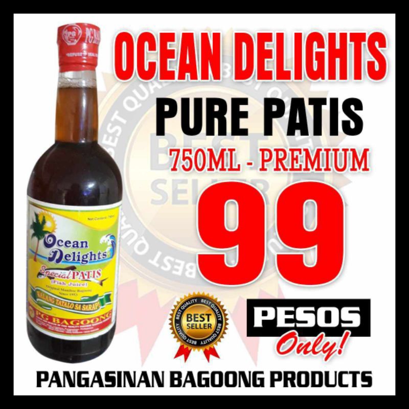 Original Pure Patis Ocean Delights from Lingayen Pangasinan 750ML ...