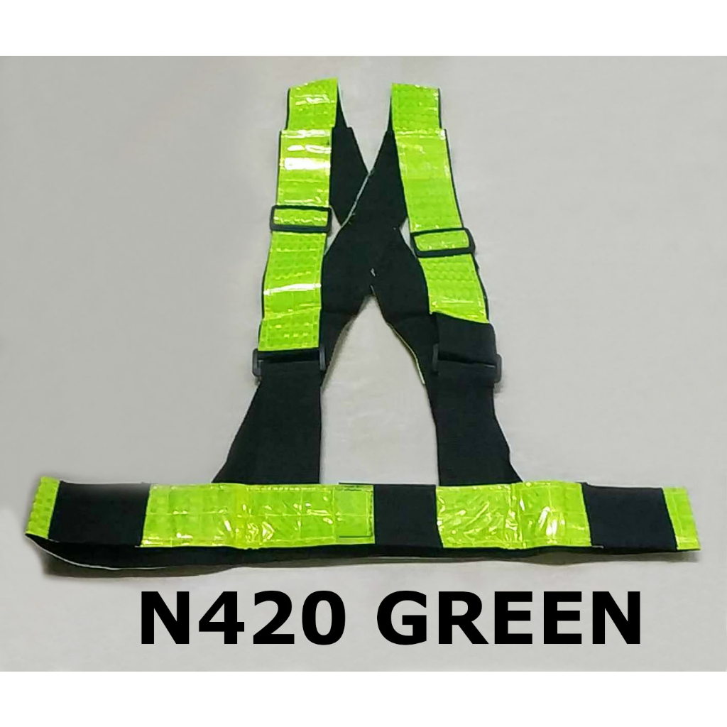 N420 GREEN SAFETY VEST REFLECTIVE REFLECTORIZED REFLECTOR SECURITY VEST ...