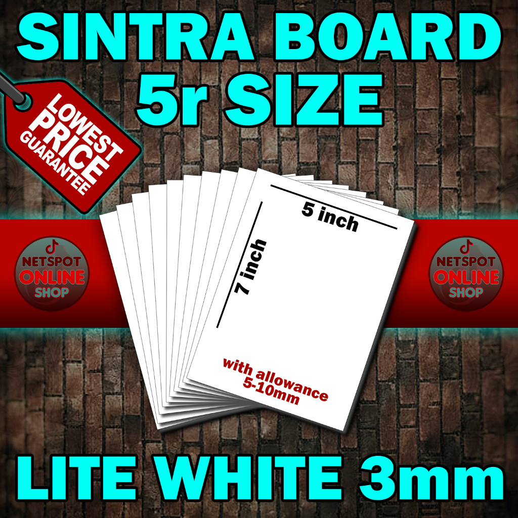 SINTRA BOARD A4/A3/5R LITE WHITE 3MM/5MM (10PCS PER 1 ORDER) | Shopee Philippines