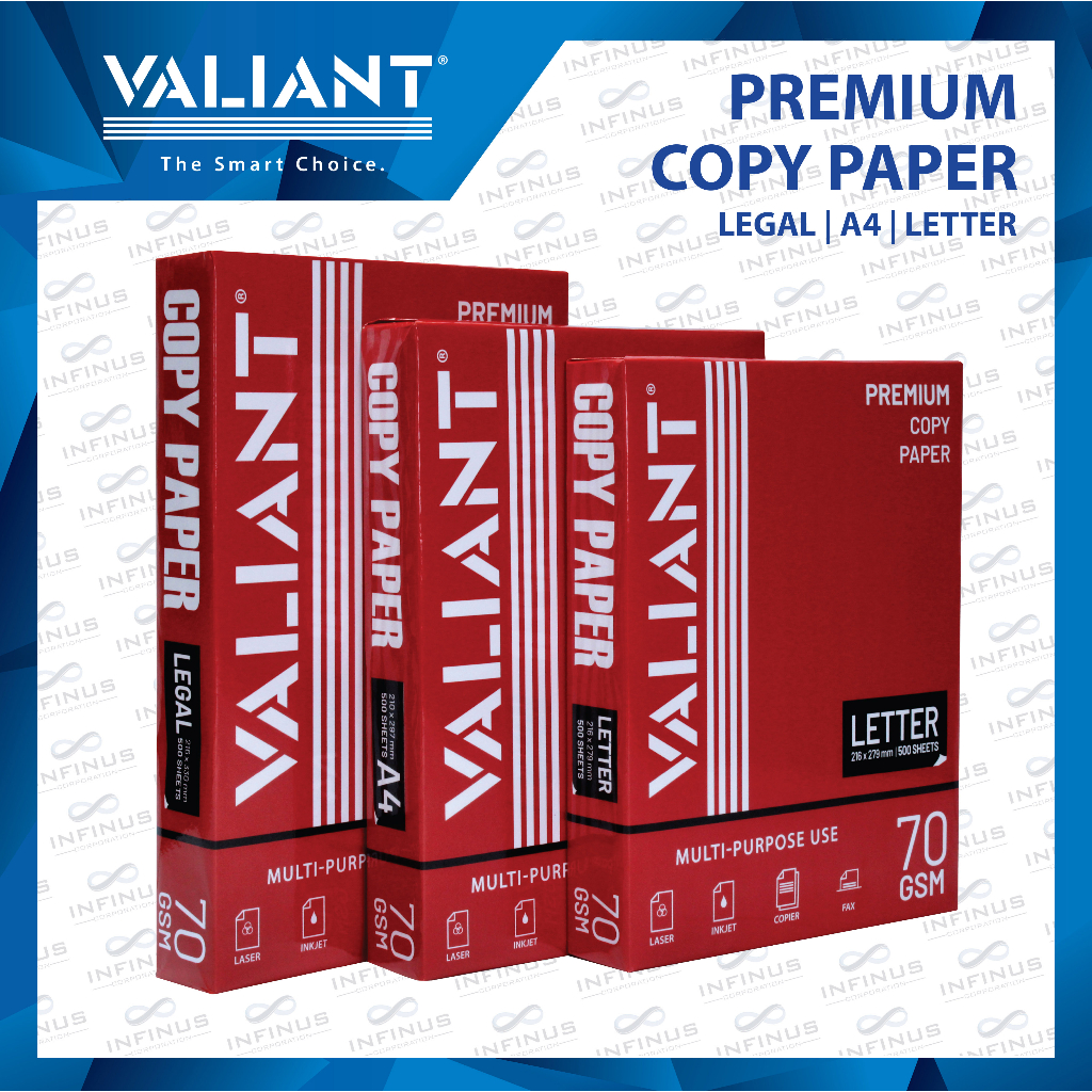 VALIANT PREMIUM COPY PAPER / BOND PAPER (sold as 20, 50 and 100 sheets ...