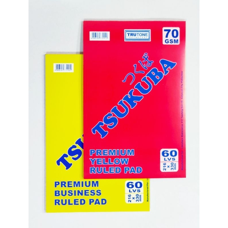Tsukuba Yellow Pad Business Pad High Quality 70gsm 60lvs | Shopee ...