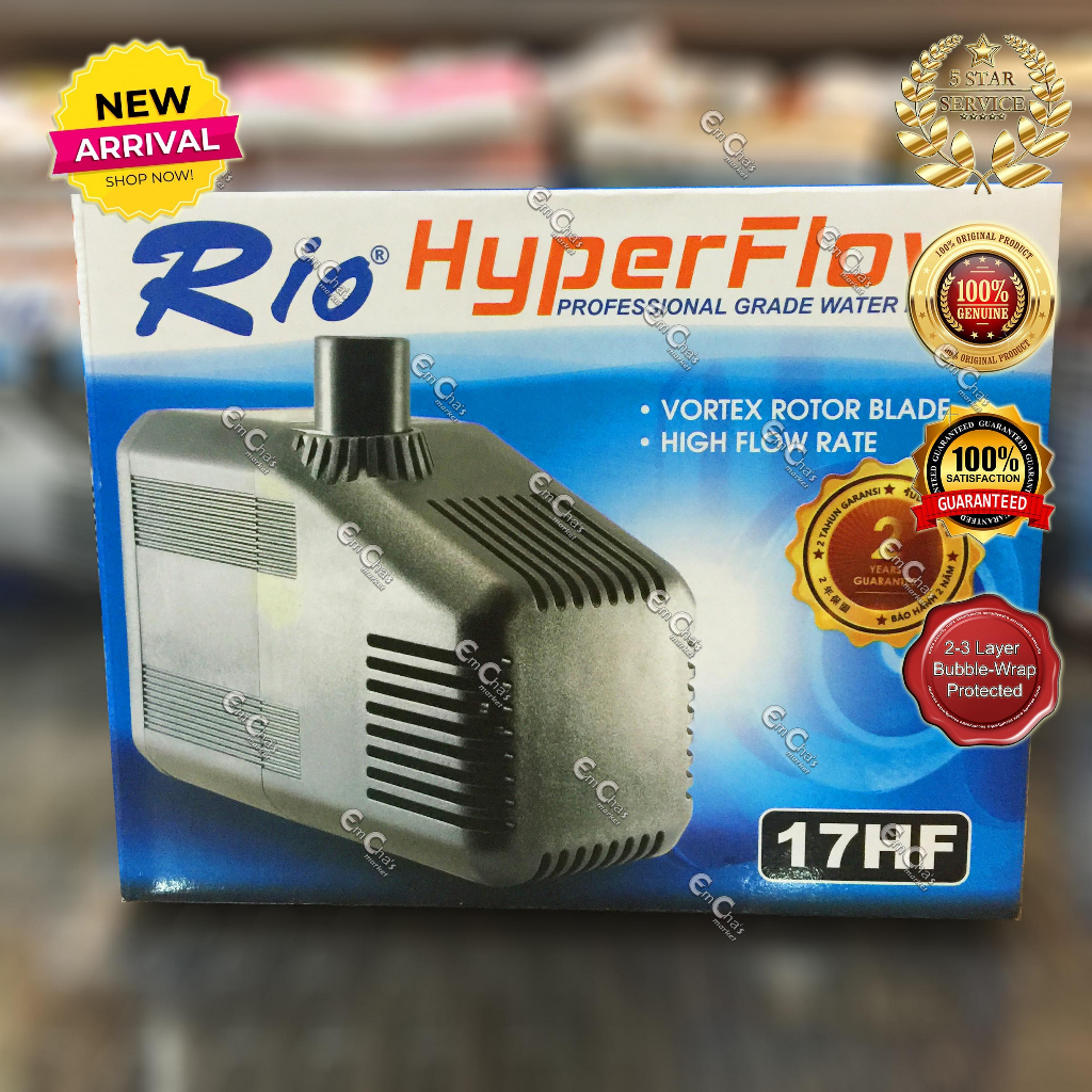Rio Hyperflow 17Hf Water Pump Heavy Duty for 150-200 Gal Aquarium Pump ...