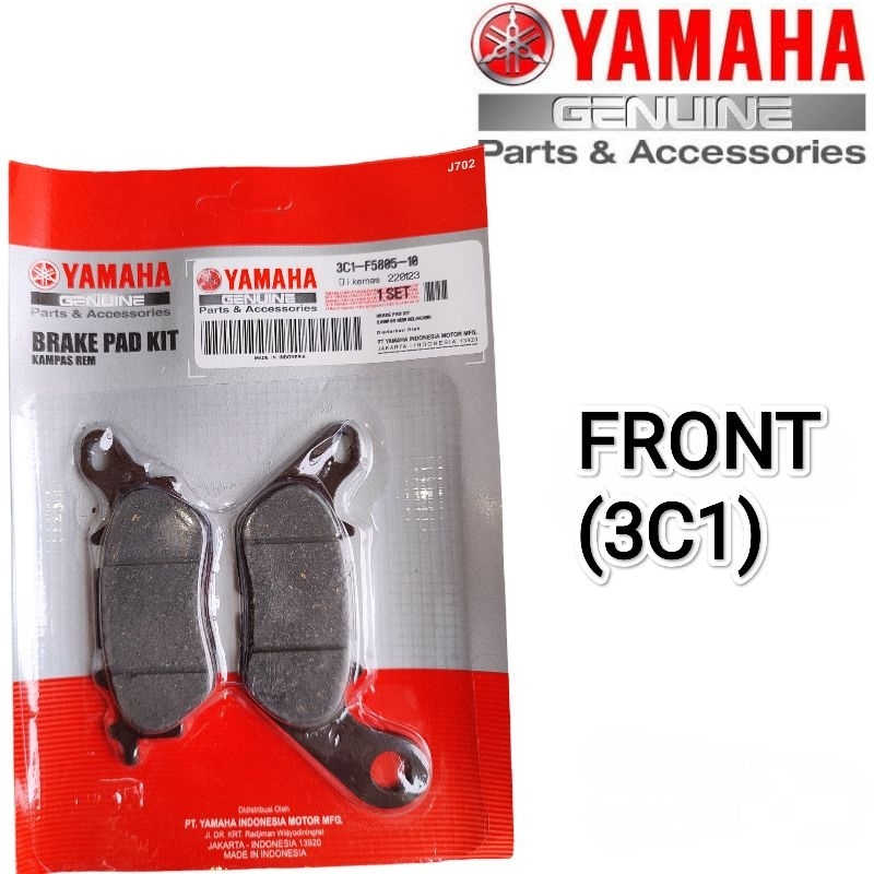 Yamaha XSR155 Brake Pad kit front Genuine Parts 3C1-F5805-10 | Shopee ...