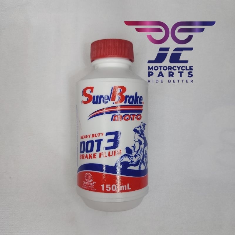 SURE BRAKE MOTO DOT3 BRAKE FLUID 150mL | Shopee Philippines