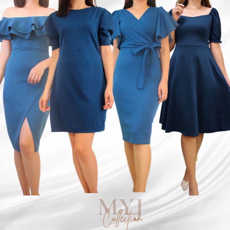 SHADES OF BLUE GREEN FORMAL DRESSES | Shopee Philippines