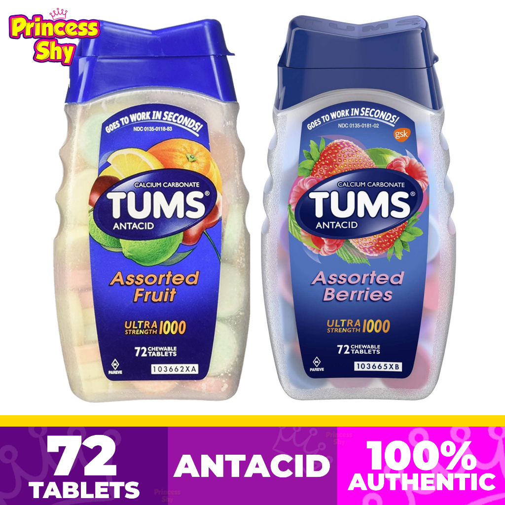 Tums Ultra Strength 1000 Antacid Assorted Fruit / Berries 72 tablets ...