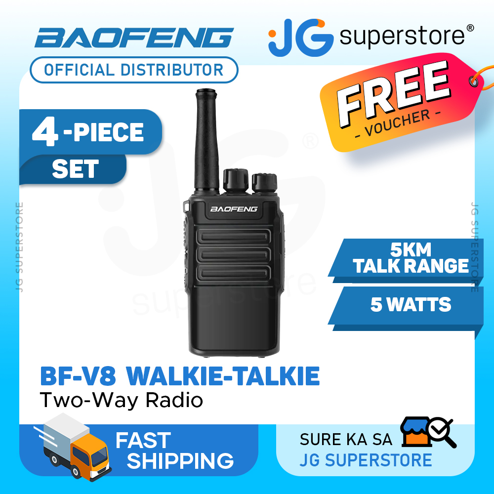 BaoFeng BF-V8 (Single & Set of 2/3/4) Walkie-Talkie UHF Transceiver 5W Two-Way Radio 5km Talk ...