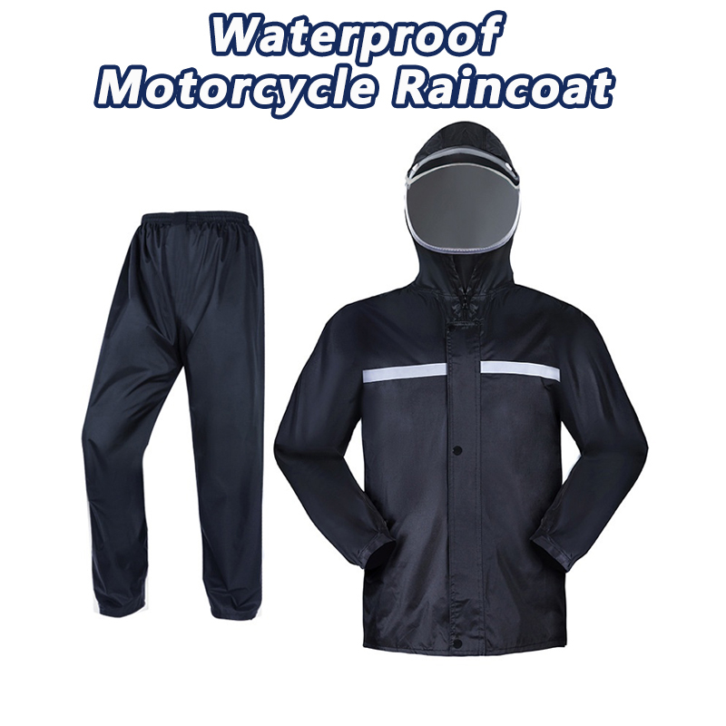 Motorcycle Raincoat With Reflector Rainsuit Waterproof Motor Bicycle ...