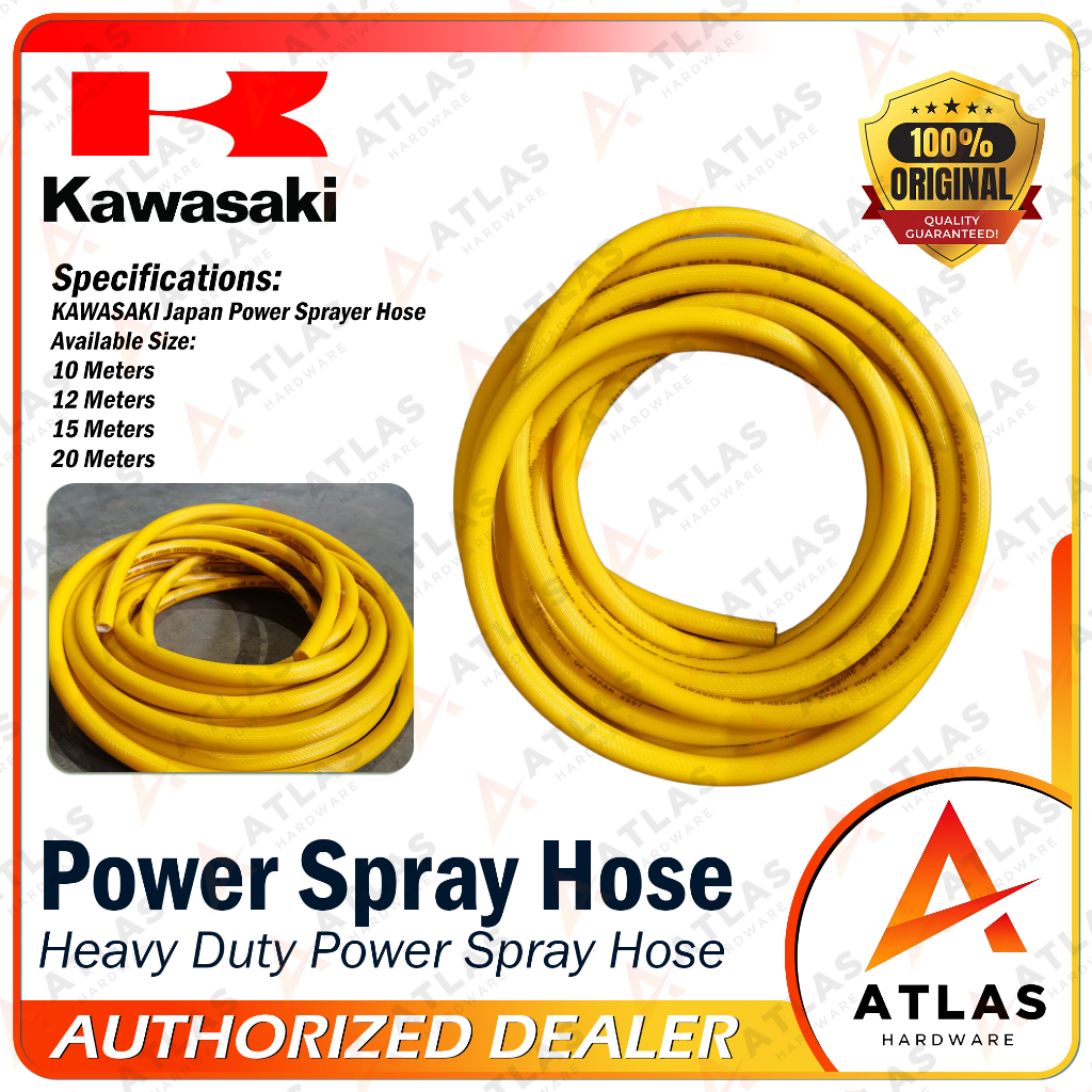 Power Sprayer Hose KAWASAKI 10m, 12m, 15m, 20m, 50m | Shopee Philippines