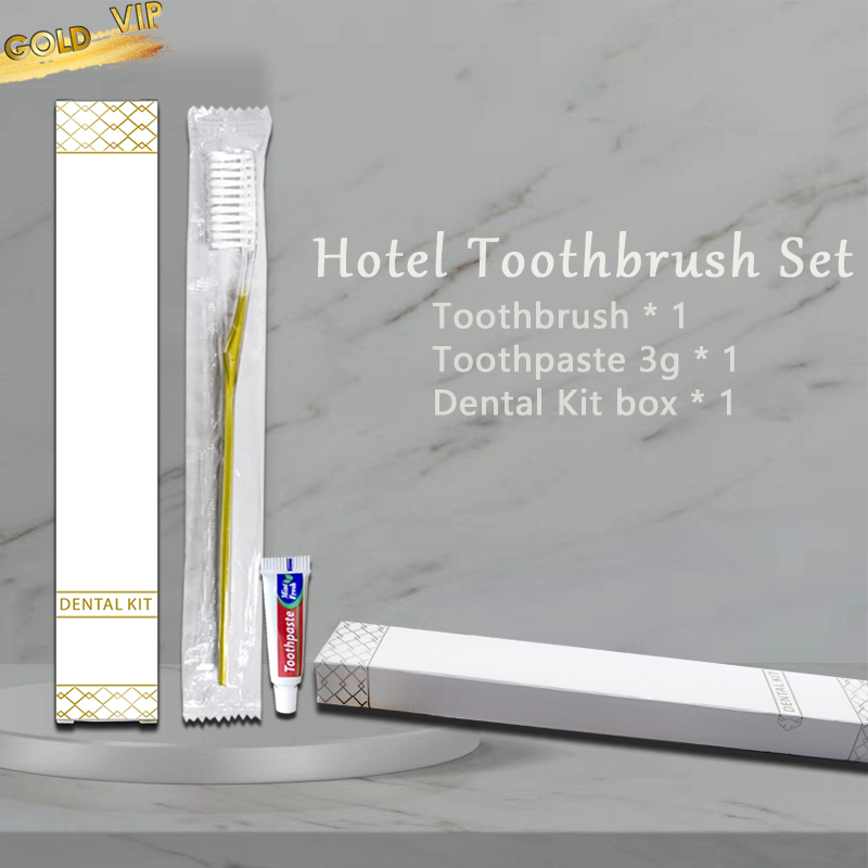 Dental kit white Toothbrush & 3gt toothpaste set 【gold vip hotel ...
