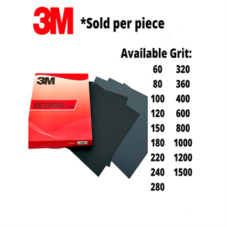 3M Sandpaper/Liha Waterproof Grit: #60#80#100#120#150#180#220#240#400 ...