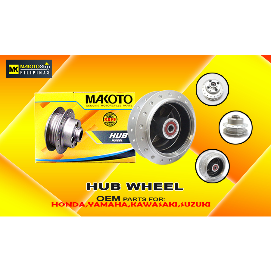 Makoto Rear Wheel Hub for TMX-155 with Bearing, Oil Seal, Bushing ...