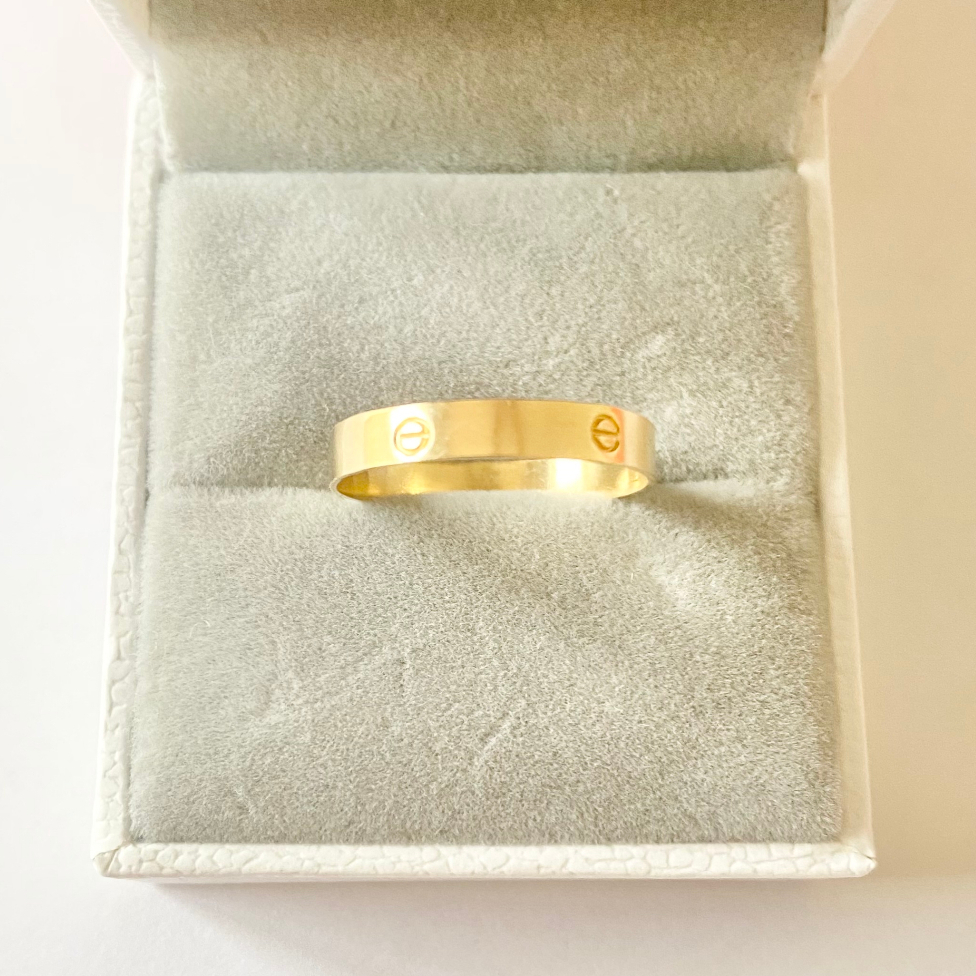 Pawnable 18K Gold Solid Love Screw Ring (3MM) | Shopee Philippines