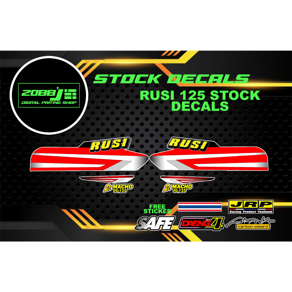 RUSI TC125 STOCK DECALS | Shopee Philippines
