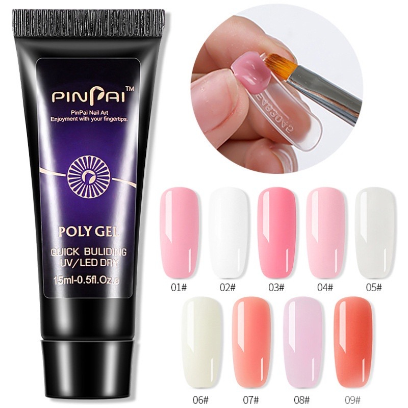 15ml Poly gel quick building UV LED Light dry finish manicure nails gel ...