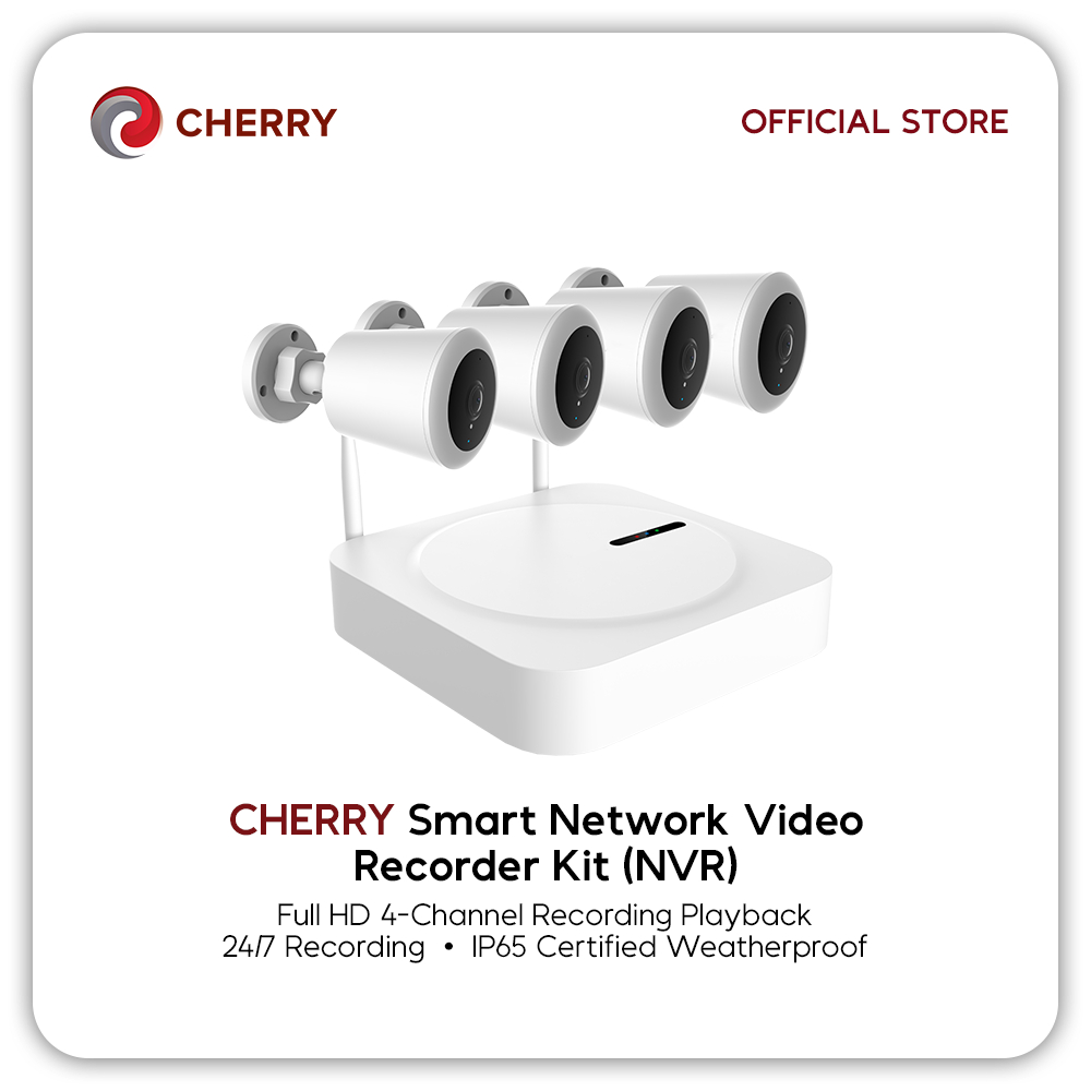 CHERRY Smart Network Video Recorder Kit (NVR) 4 Smart Bullet Cameras ...