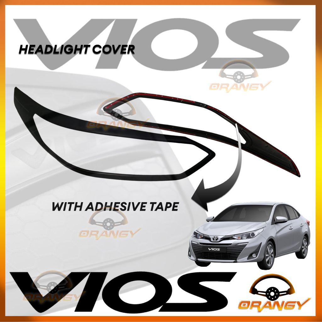 Toyota Vios 2019 to 2025 Prime Headlight cover Matte Black 2020 2021 ...