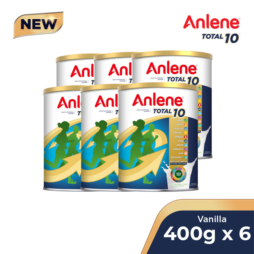 Anlene Total 10 Adult Milk Powder Plain 400g x6 | Shopee Philippines