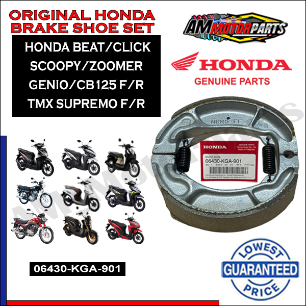 ORIGINAL HONDA BRAKE SHOE SET (HONDA BEAT/CLICK/SCOOPY/ZOOMER/GENIO ...