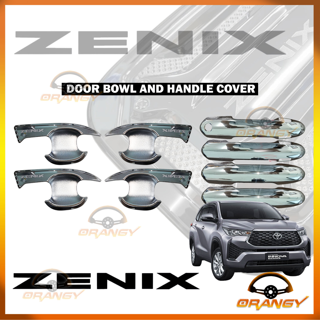 Toyota Innova ZENIX 2023 to 2025 Door Handle and Door Bowl Cover CHROME ...