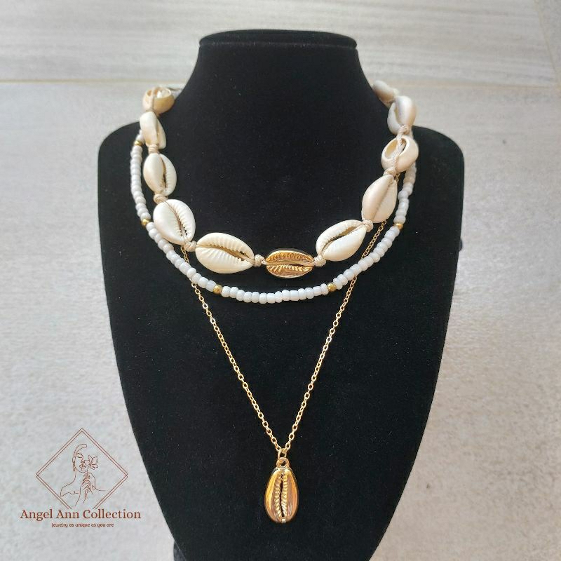 Beach Vibes Sigay Choker|Necklace (3 pcs) | Shopee Philippines