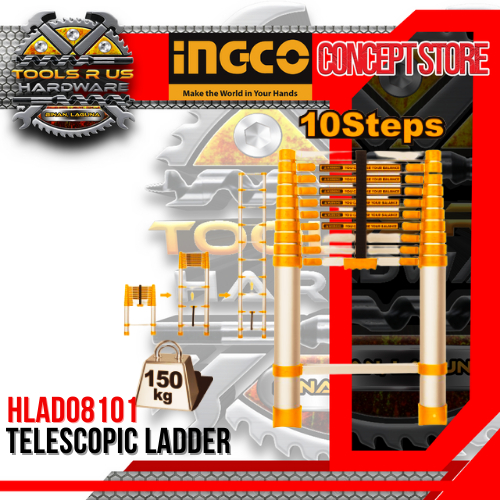 INGCO TELESCOPIC LADDER (HLAD08101) BN-HT BIÑAN | Shopee Philippines