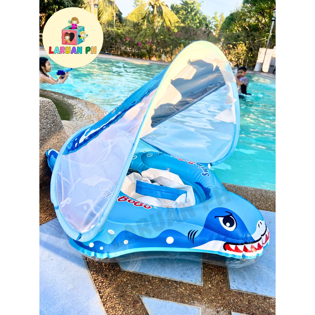 INFLATABLE BABY FLOATER with SUN SHADE l FLOATERS FOR KIDS l SWIMMING ...