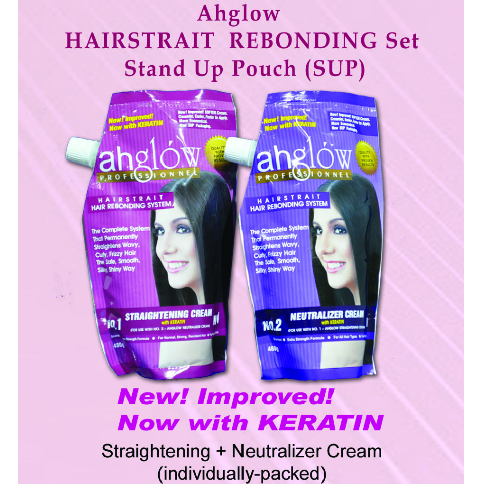 New Packaging Pouch Ahglow Hair Rebonding Set 2in1 480grams Rebond ...