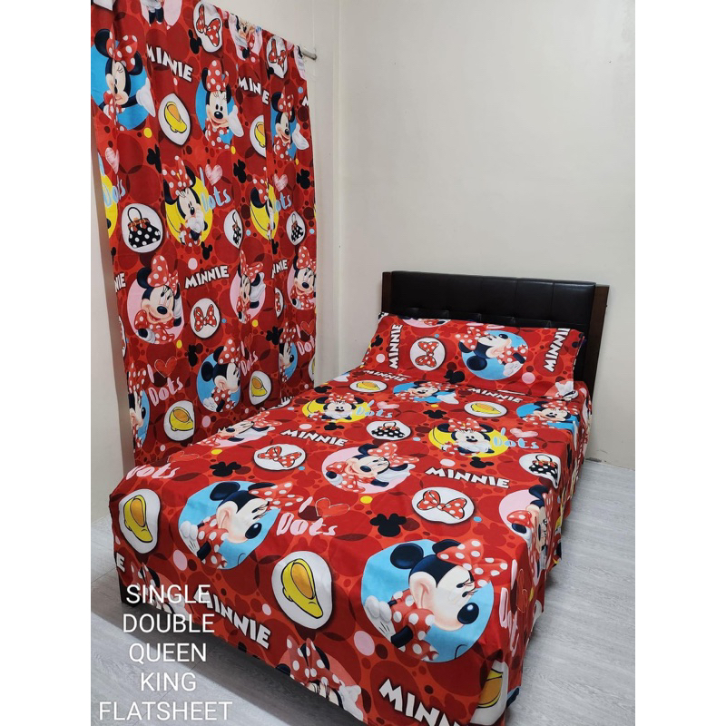 Mickey Mouse Character Design 3 in 1 Canadian Cotton Bedsheet Set | Shopee Philippines