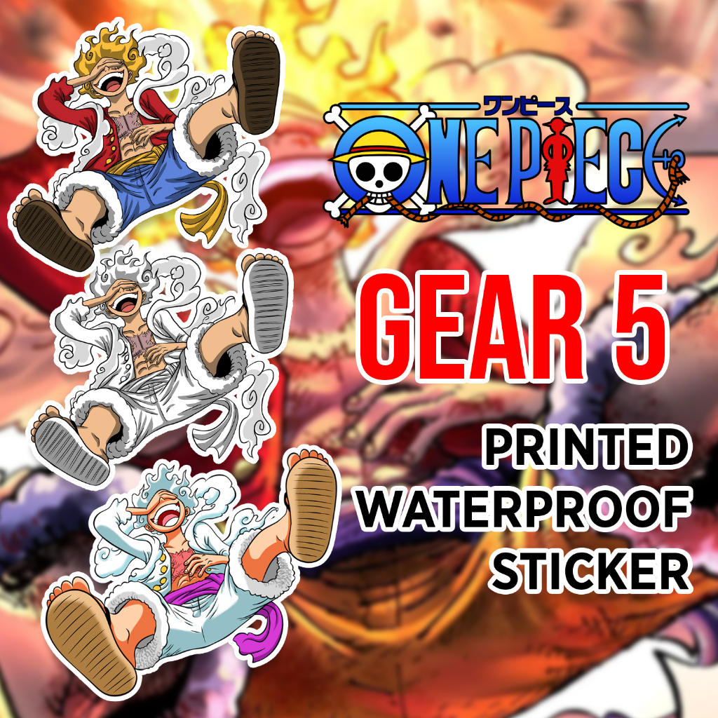 One Piece Gear 5 Waterproof Vinyl Sticker | Shopee Philippines