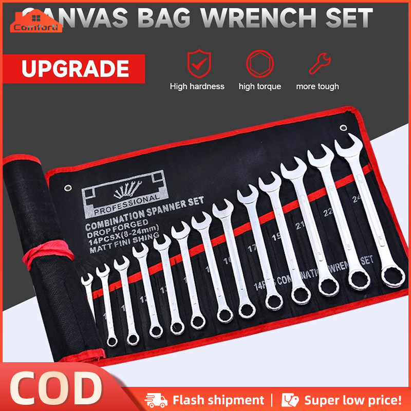 14pcs 8-24mm Combination Spanner Wrench Set Professional Hardness ...