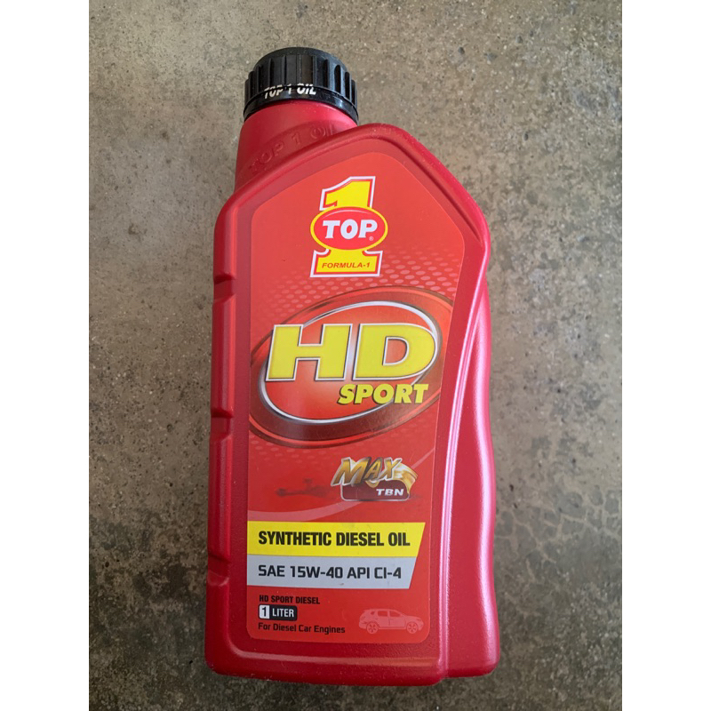 Top1 synthetic diesel engine oil sae-15w/40 api-ci-4 1Liter | Shopee ...