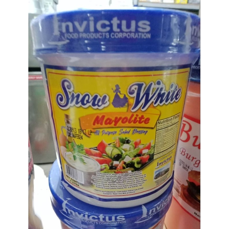 SNOW WHITE MAYO LITE 1Liter and 3.5L | Shopee Philippines
